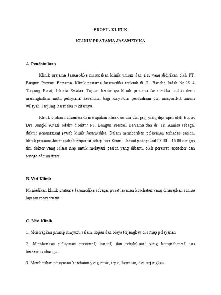 Profil Klinik | PDF