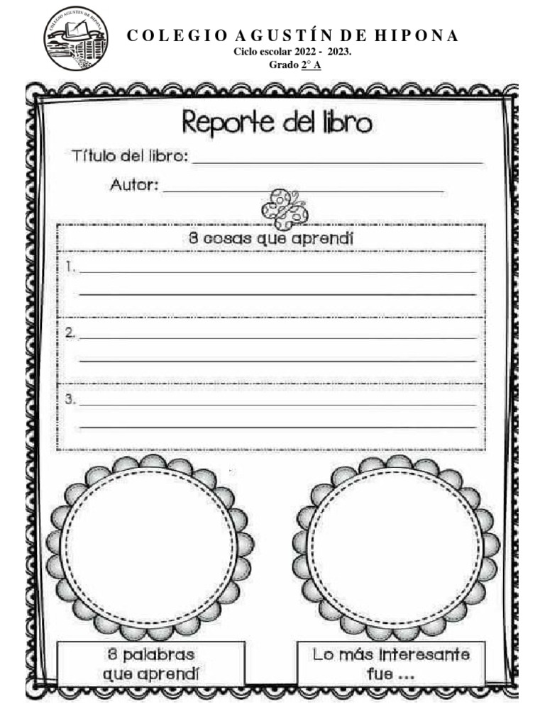 1° Reporte de Lectura Miss Carmen | PDF