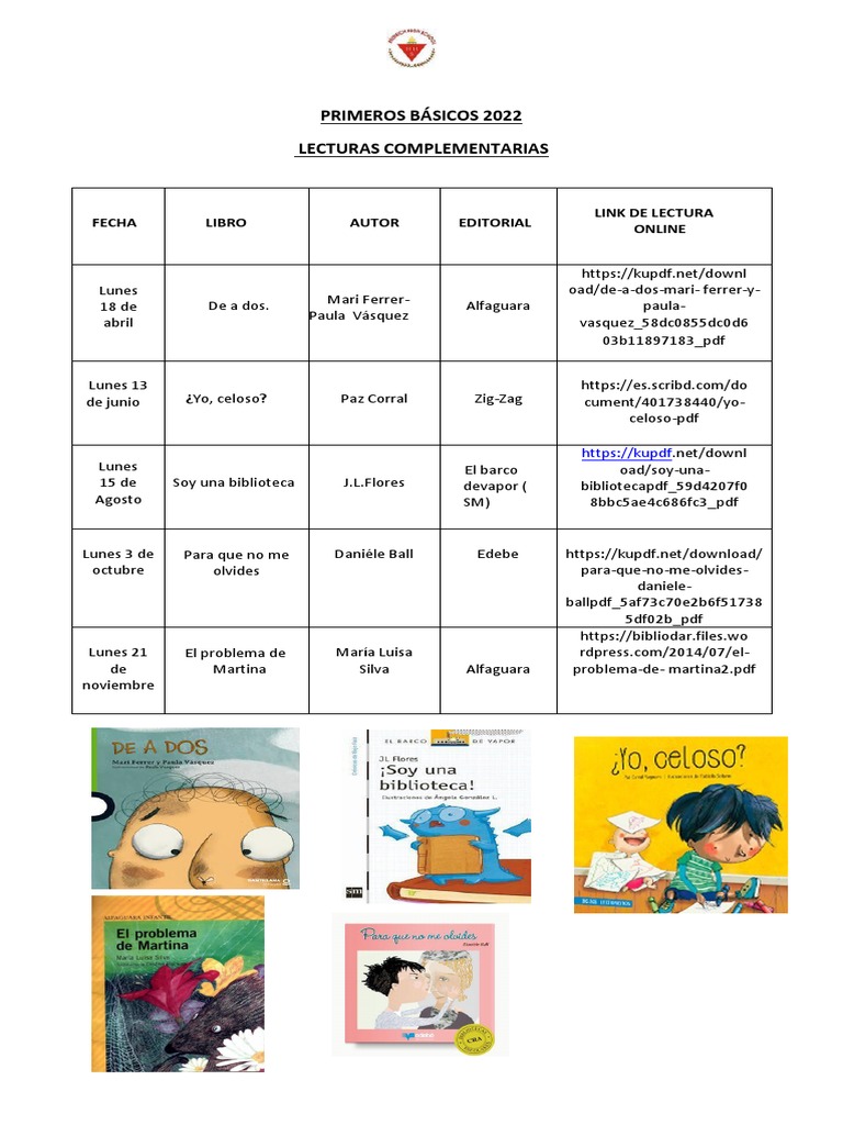1° Básico Lectura Complementaria 2022 | PDF