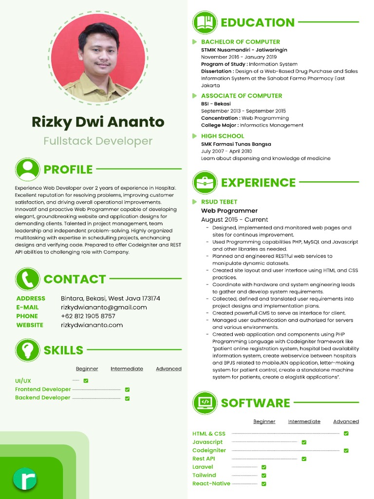 CV and Project Rizky Dwi Ananto | PDF | World Wide Web | Internet & Web