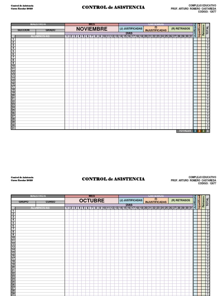 Control de Asistencia | PDF