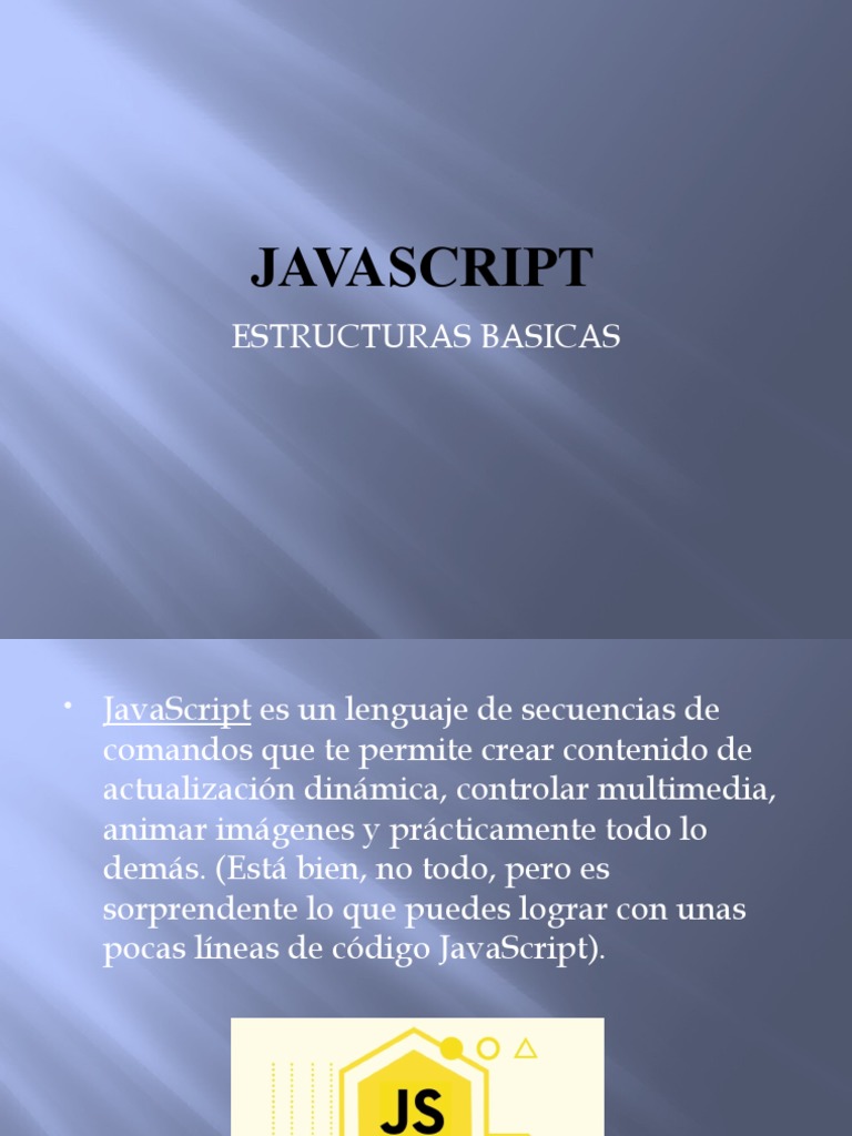 JAVASCRIPT Presentacion | PDF