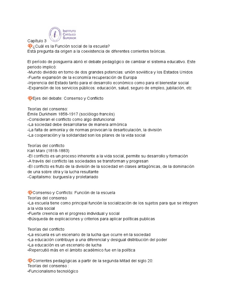 Capítulo 3 Resumen ABC de La Pedagogía | PDF | Capital humano | Sociedad