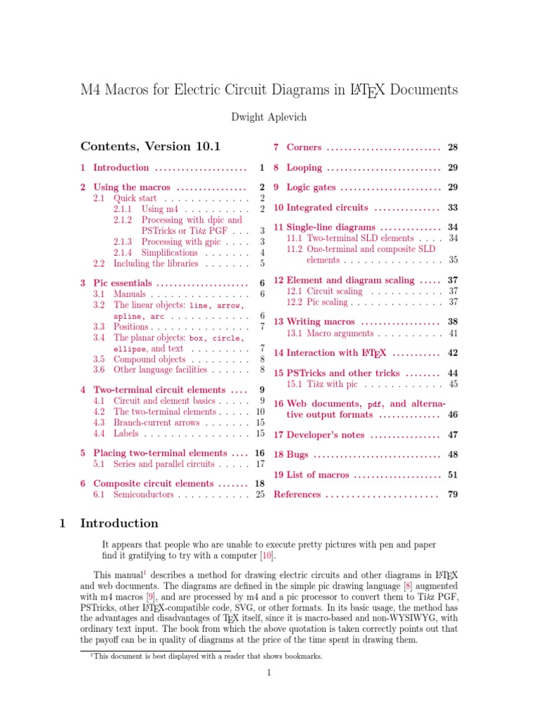 Circuit Macros 10 1 | PDF | Te X | Computing