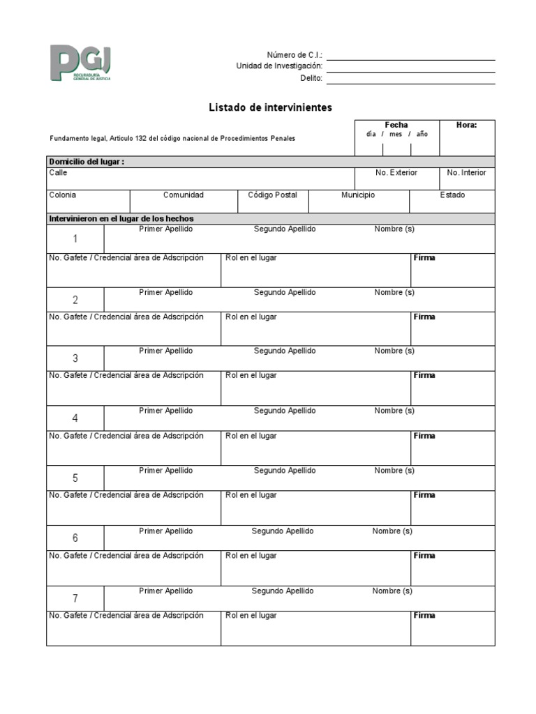 14 Listado de Intervinientes (208 y 209) | PDF