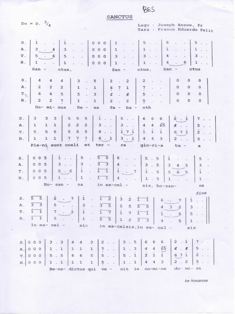 Sanctus - Joseph Ansow PDF | PDF
