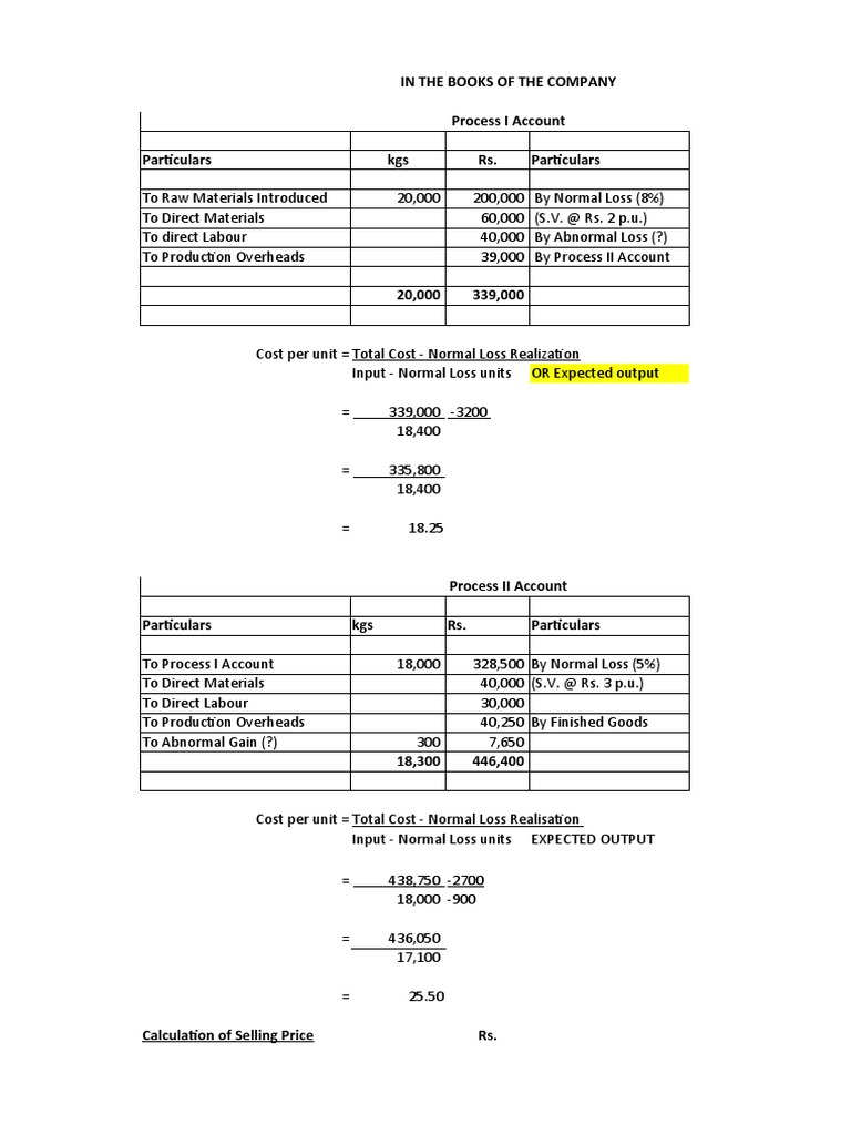 Process Costing - Solutions | PDF | Income Statement | Cost