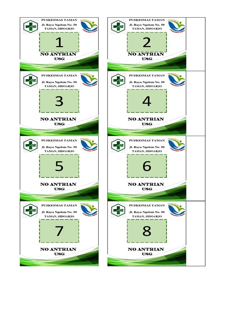 No Antrian Usg PDF | PDF