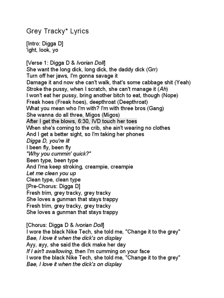 Grey Tracky | PDF | Popular Music | Songs