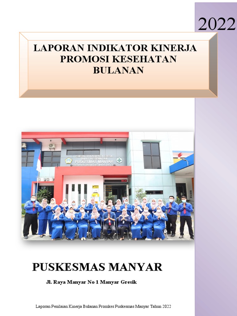 Laporan Indikator Kinerja Promkes Bulanan 2022 | PDF