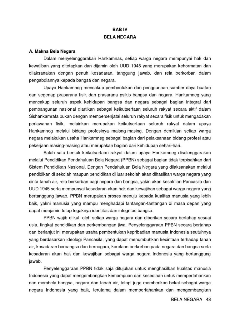 4 - Bab Iv. Bela Negara | PDF