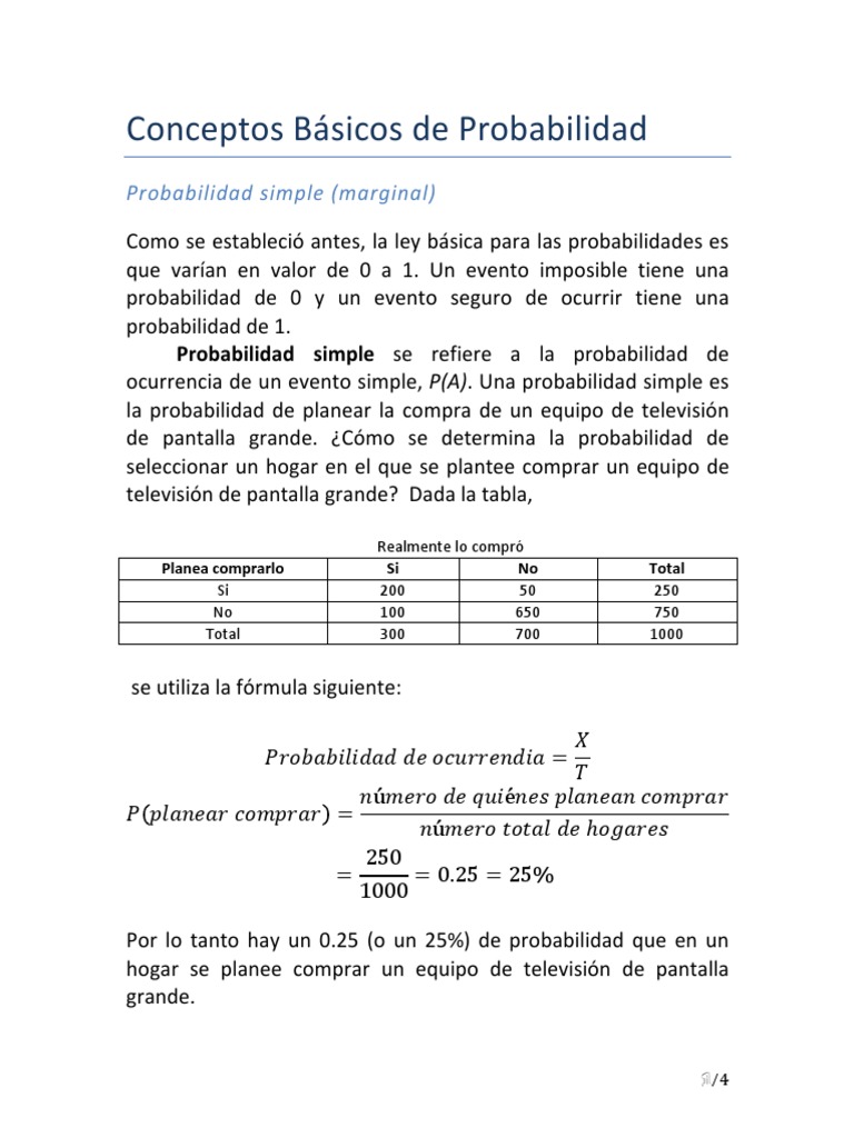 Conceptos Basicos de Probablidad | PDF | Probabilidad | Matemáticas