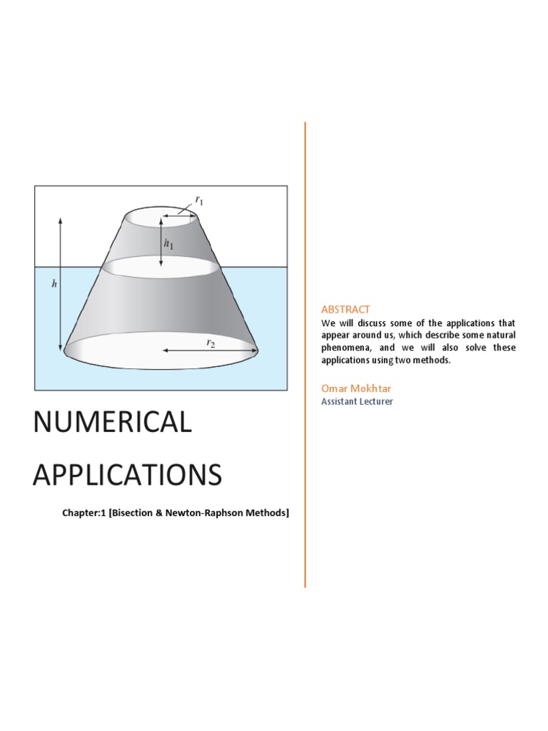 Numerical Applications - Ch1 | PDF | Classical Mechanics | Mechanical Engineering