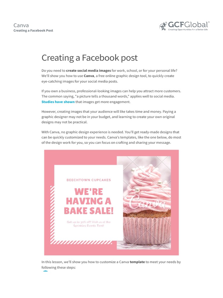 Canva - Creating A Flyer PDF | PDF | You Tube | Social Media