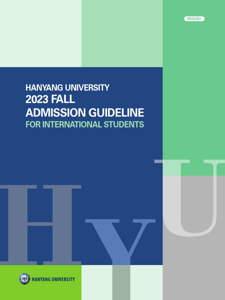 Hanyang University 2023 Fall Admission Guide | PDF | Engineering ...