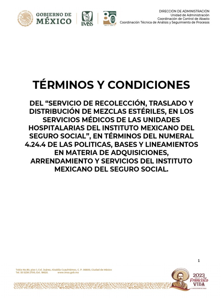 Terminos y Condiciones 2.1 | PDF | México | Seguro