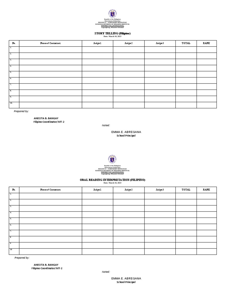 Read-a-Thon Contest Criteria | PDF | Philippines | Communication