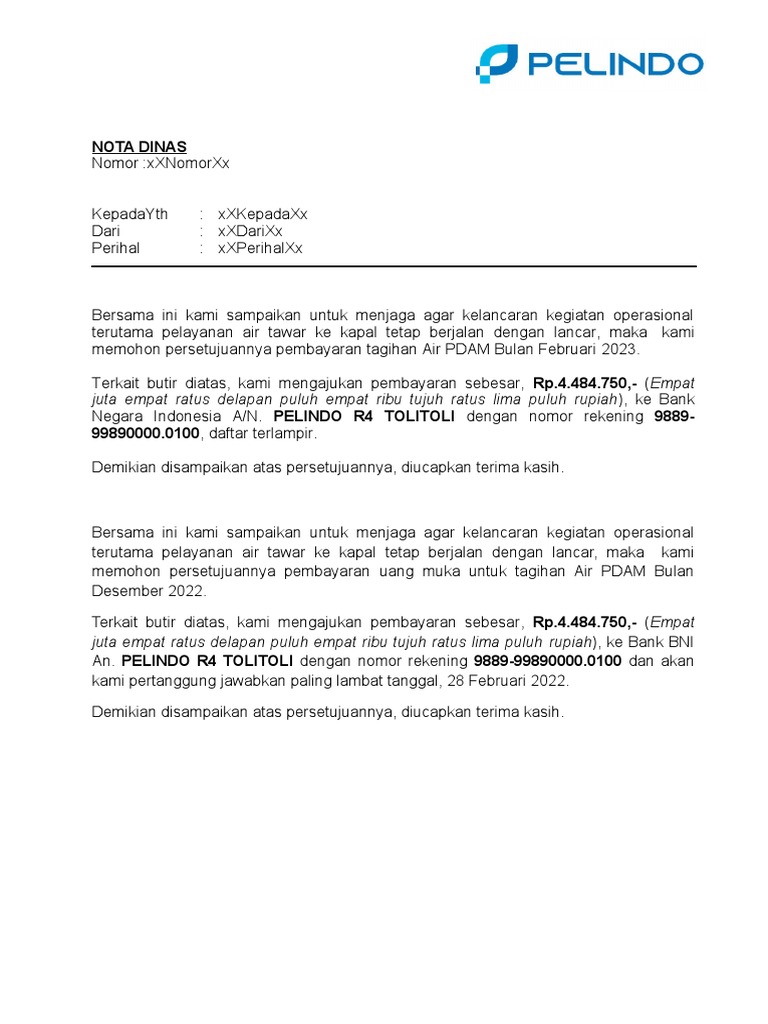 TemplateNodinAir PDAM | PDF