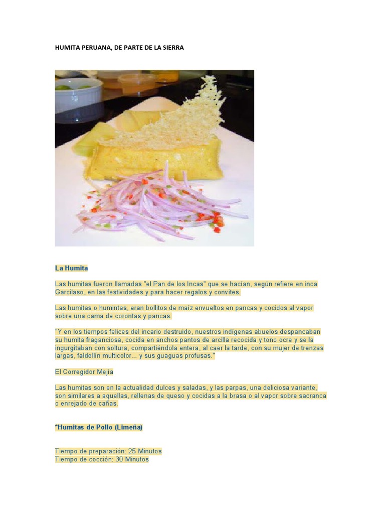 Humita Peruana | PDF