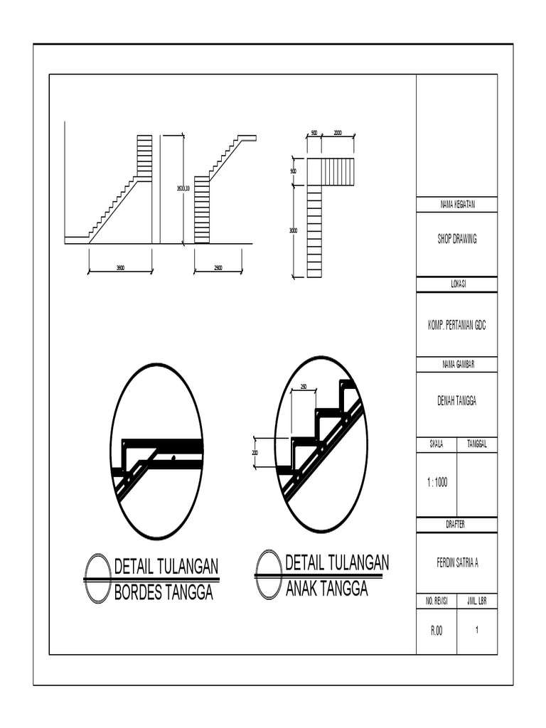 Denah dan Detail Tangga GDC | PDF