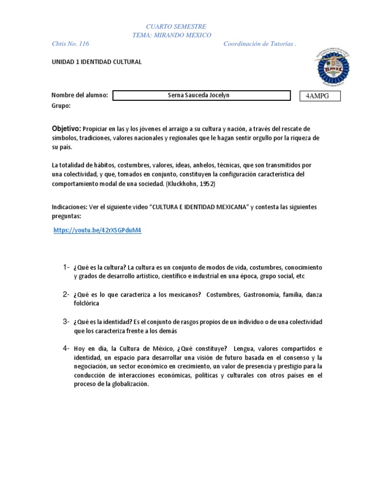 Unidad 1 Identidad Cultural | PDF | Nueva españa | México