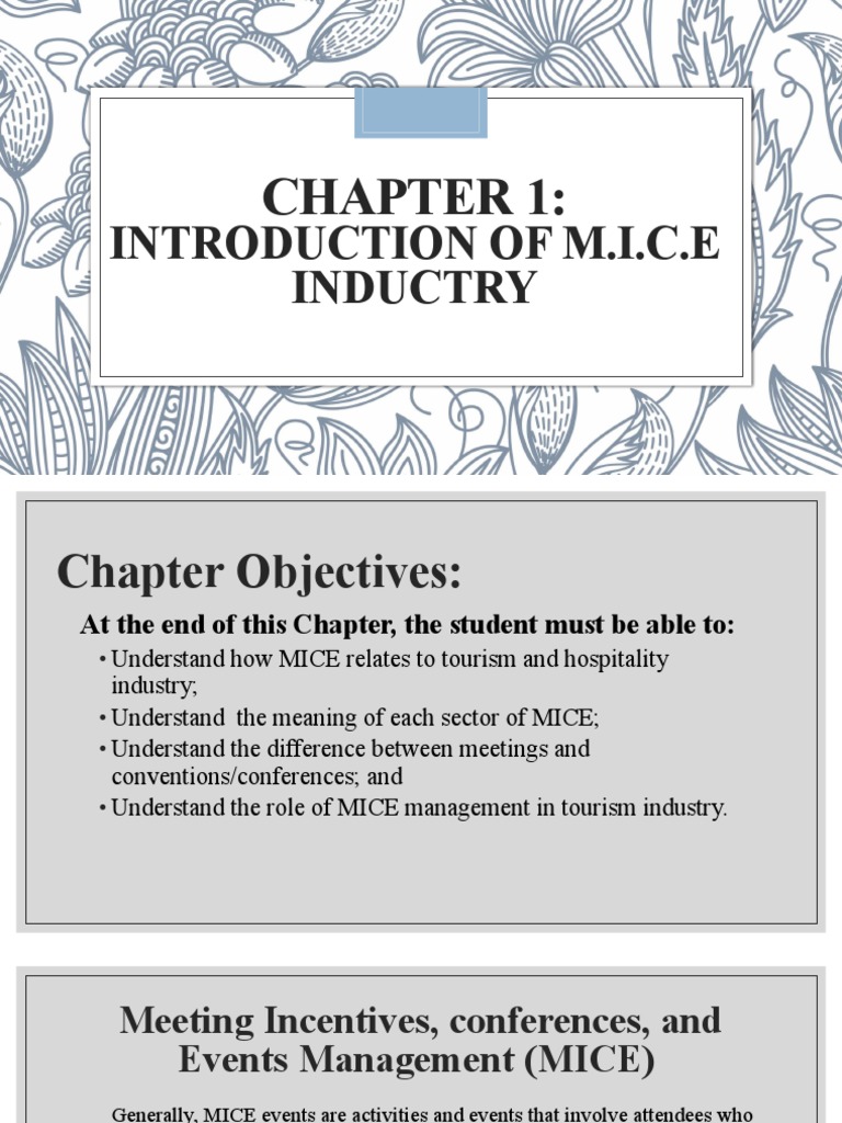 Mice 1st Presentation Pdf Tourism Hotel