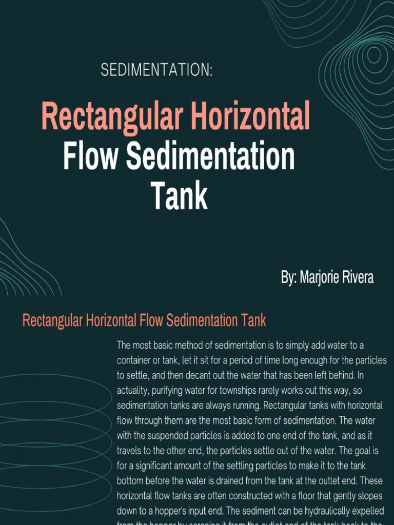 Rivera-Sedimentation - Rectangular Horizontal Flow Sedimentation Tank | PDF