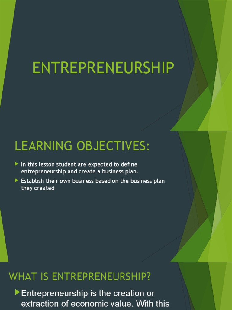 Entrepreneurship TLE | PDF | Entrepreneurship | Business Plan