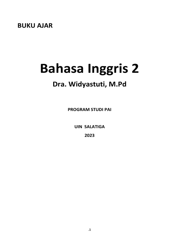 Buku Ajar Bahasa Inggris 2 Pdf Pdf