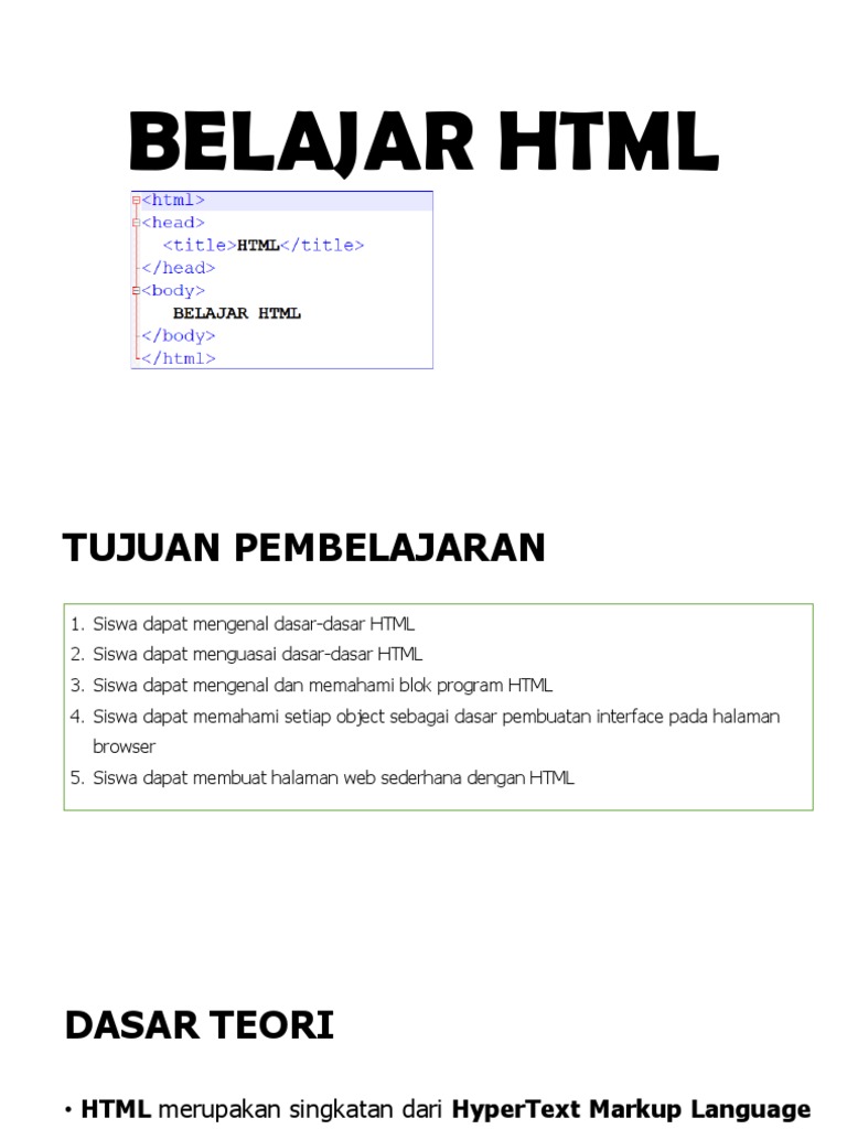 11.2 SMT-2 Belajar HTML-1 PDF | PDF