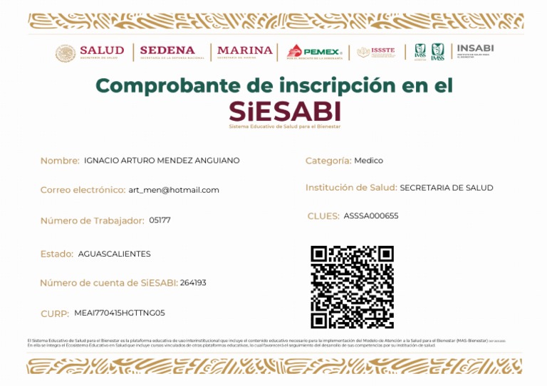Constancia Registro Siesabi 12 03 2023 | PDF
