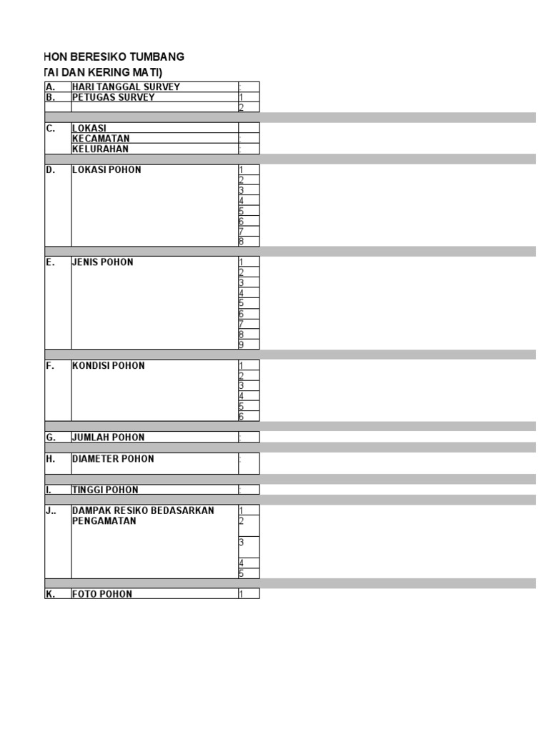 Rambu dan Sketsa Pohon Tumbang | PDF