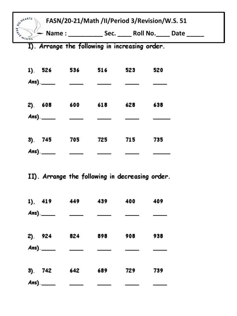 Math - WS 51 & 52 | PDF