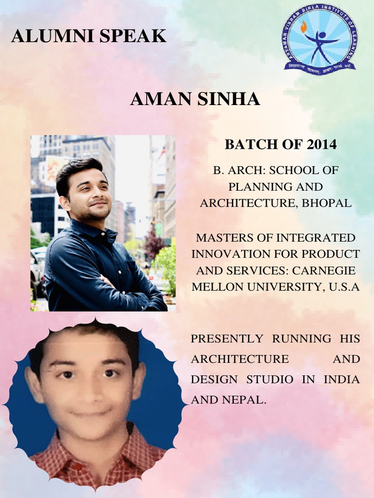 Alumni Speak-Aman Sinha | PDF