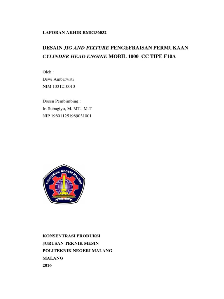 Cover Desain Jig and Fixture | PDF