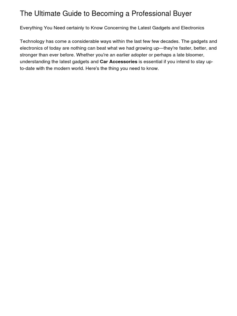 The Ultimate Guide To Becoming A Professional Buyerlydss PDF | PDF