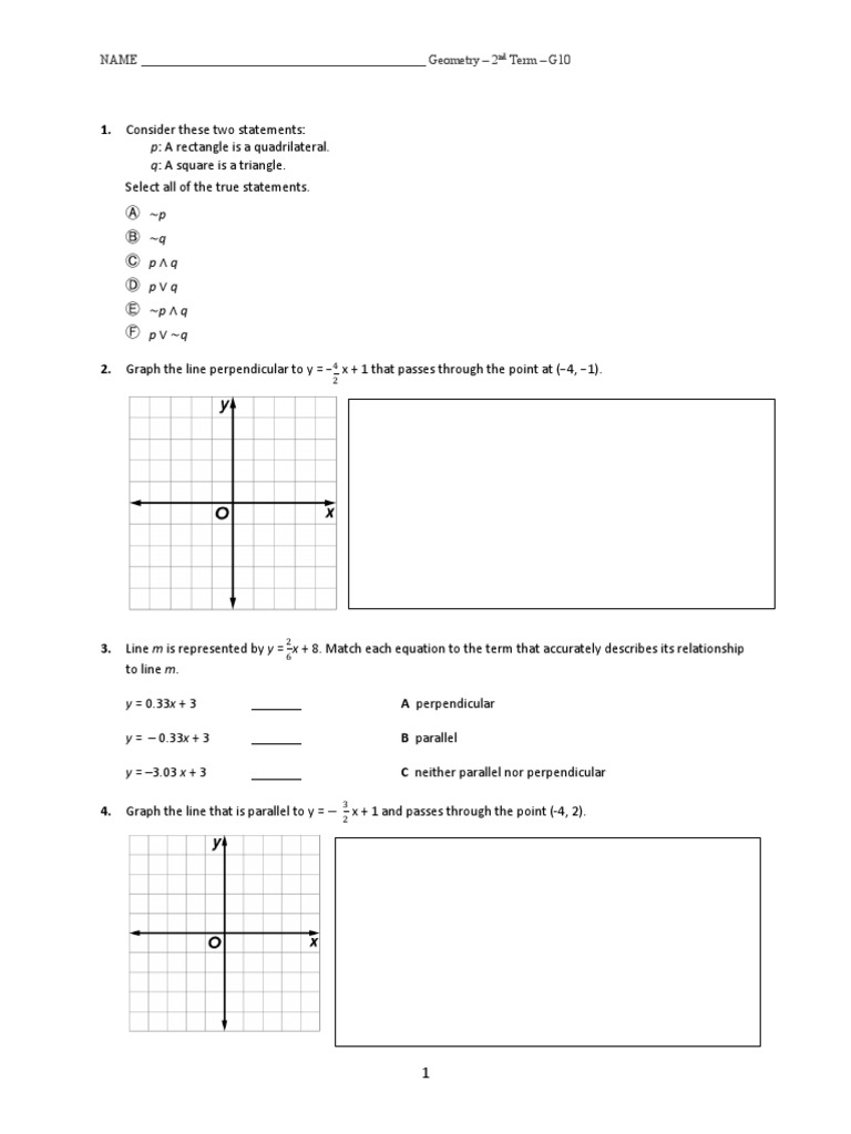 Exam G10 Not Solved PDF | PDF | Line (Geometry) | Elementary Geometry Exam G10 Not Solved PDF | PDF | Line (Geometry) | Elementary Geometry