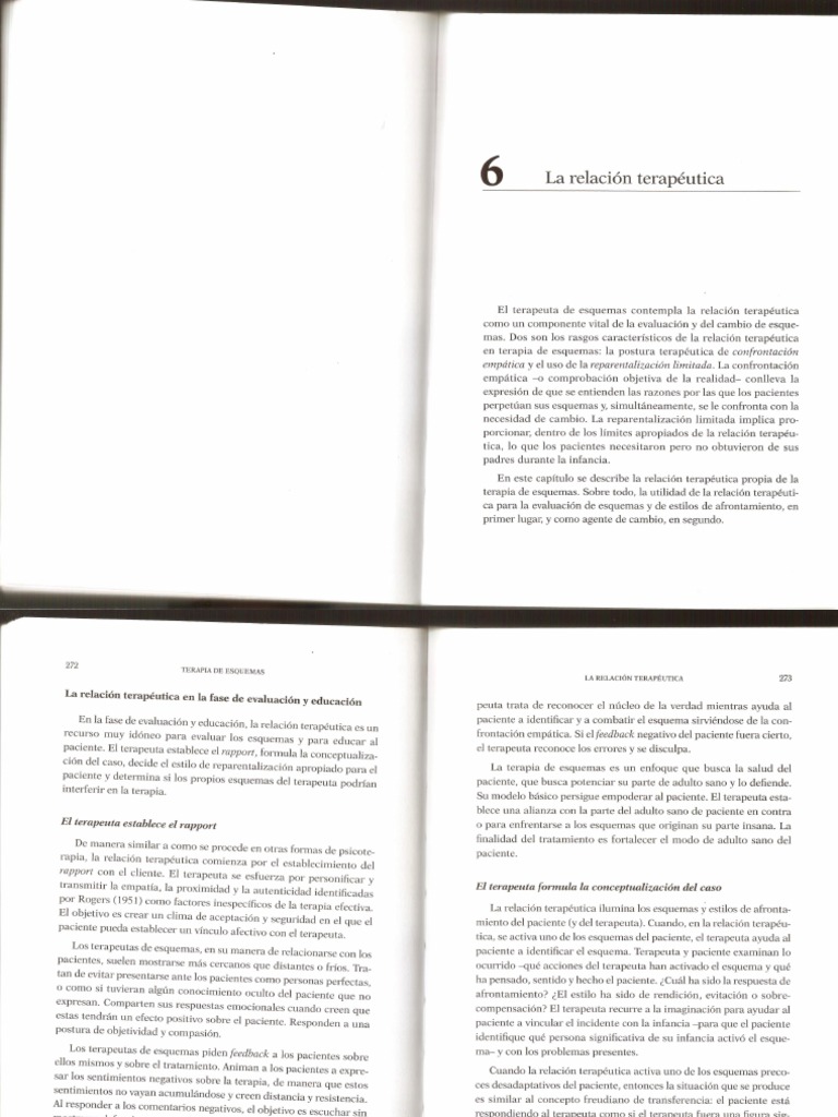 Terapia - de - Esquemas Cap. - 6 - Rel - Terapeutica | PDF