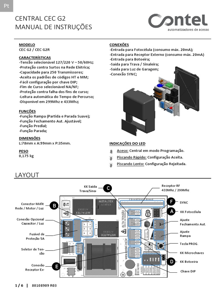 R03 - Manual CEC G2 PT PDF | PDF | Tempo | Armazenamento de dados de ...