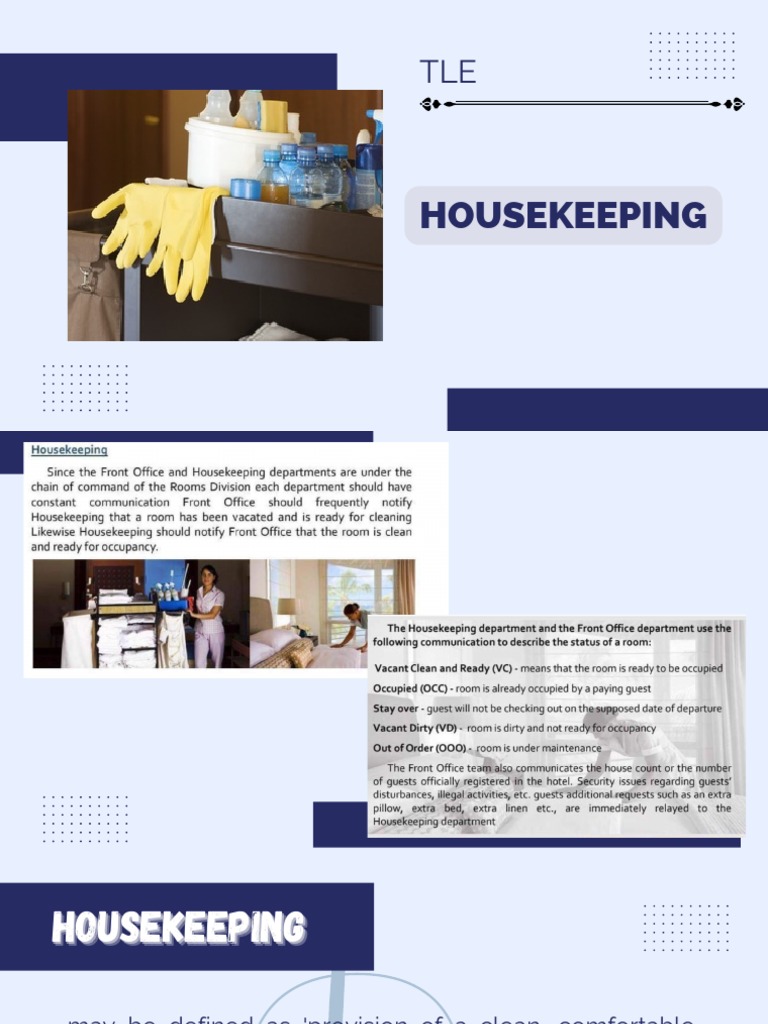 TLE Housekeeping | PDF TLE Housekeeping | PDF