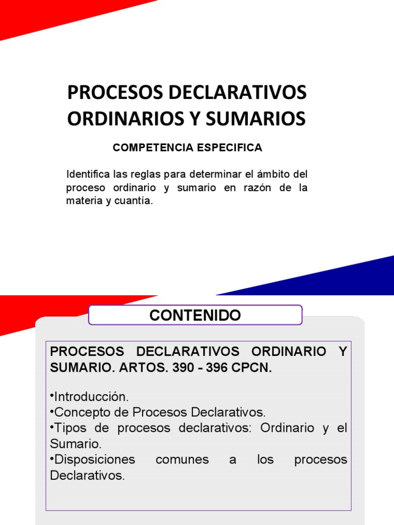 4 Tema 2 Procesos Declarativos Ordinario y Sumario | PDF | Ley procesal | Principios éticos