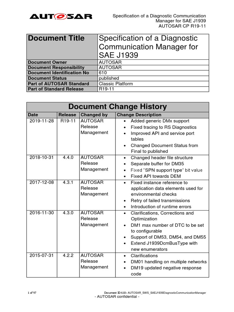 Autosar DCM | PDF | Specification (Technical Standard) | Software Engineering