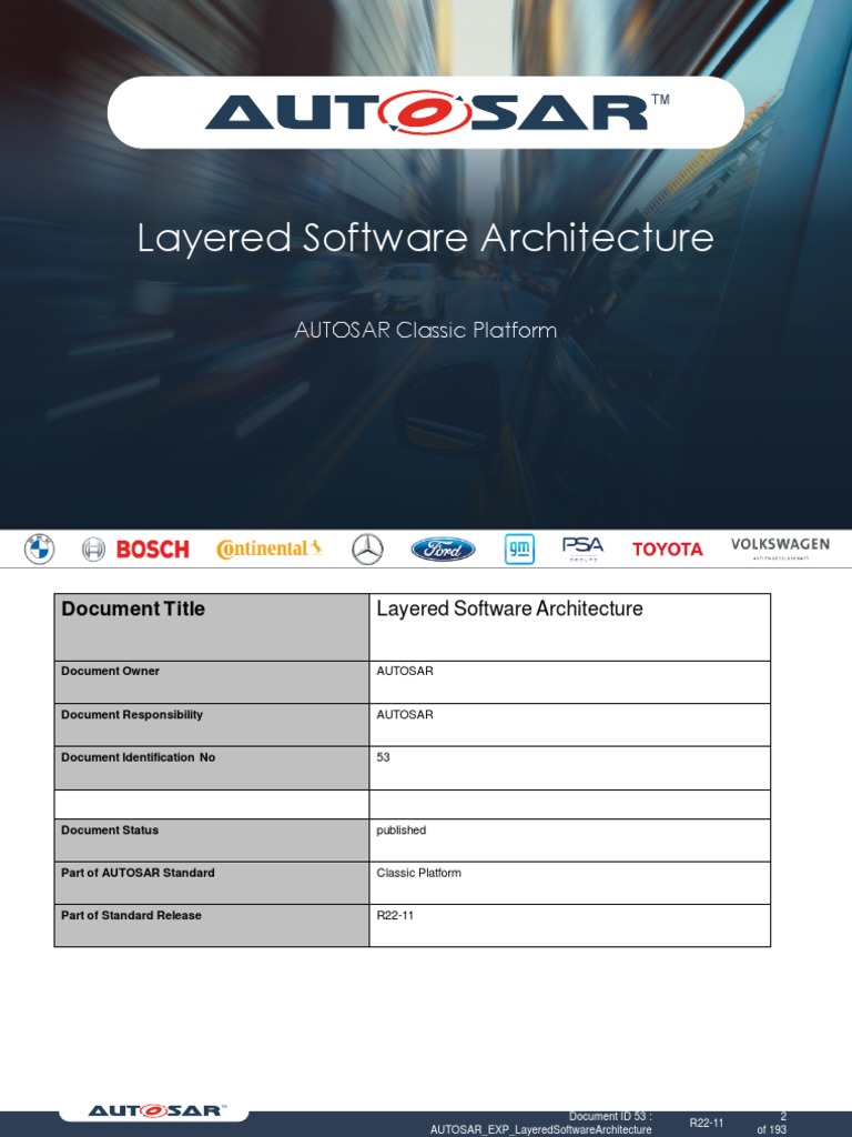AUTOSAR EXP LayeredSoftwareArchitecture | PDF | Device Driver ...