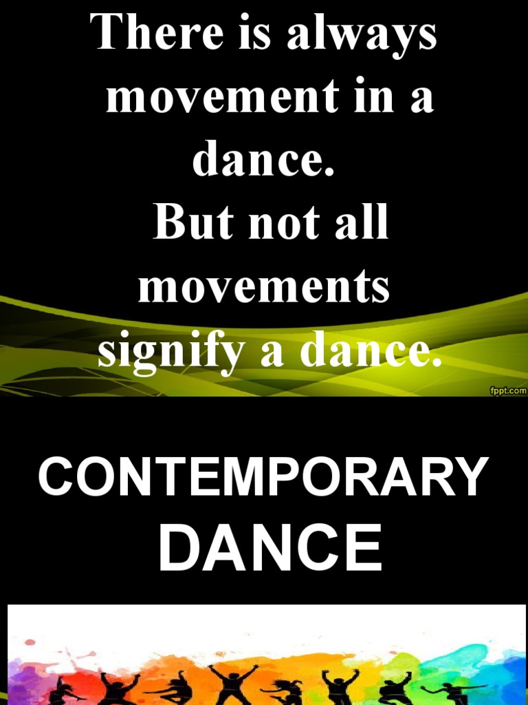 Contemporary Dance LESSON | PDF
