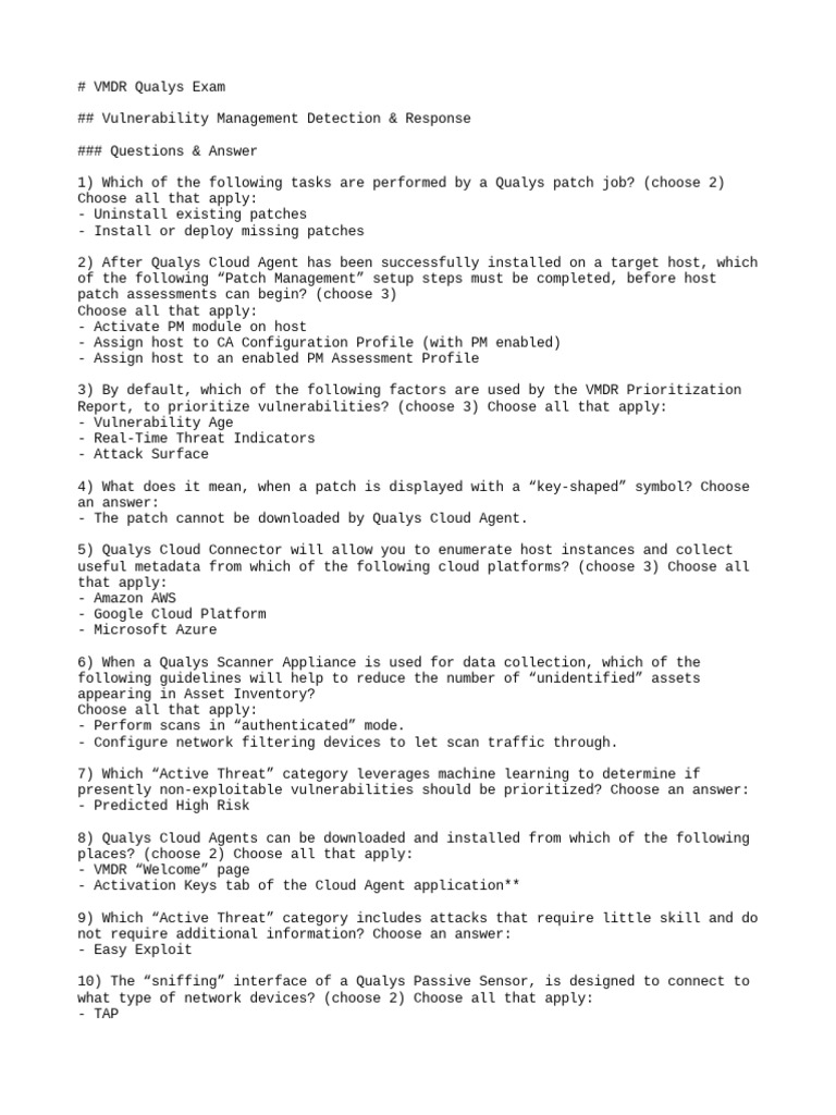 VMDR | PDF | Vulnerability (Computing) | Cloud Computing