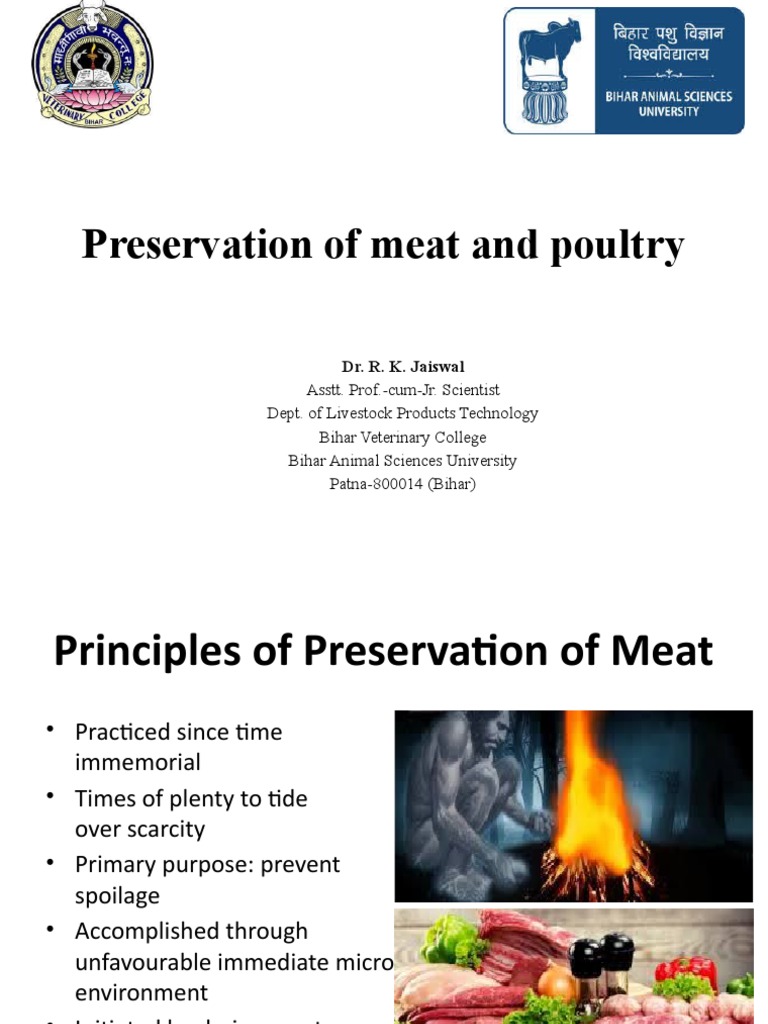 Preservation of Meat and Poultry | PDF | Curing (Food Preservation ...