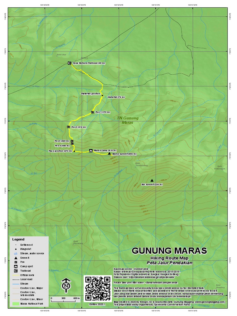 Gunung Maras Hiking Route Map | PDF | Cartography