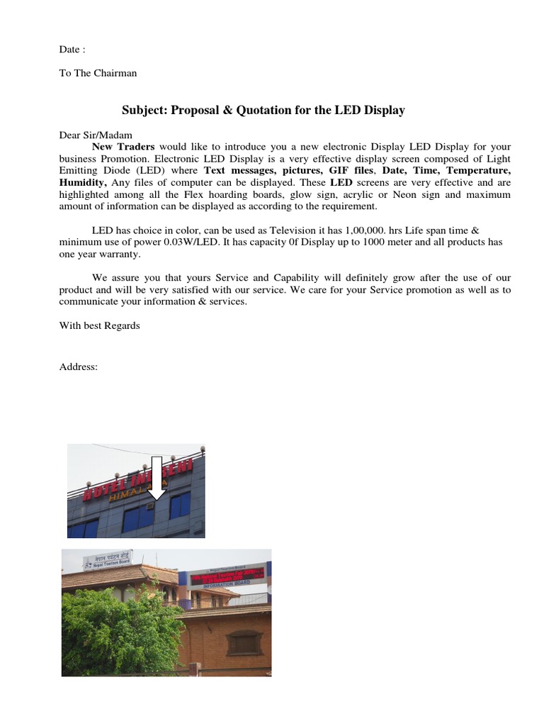 LED Light Proposal | PDF