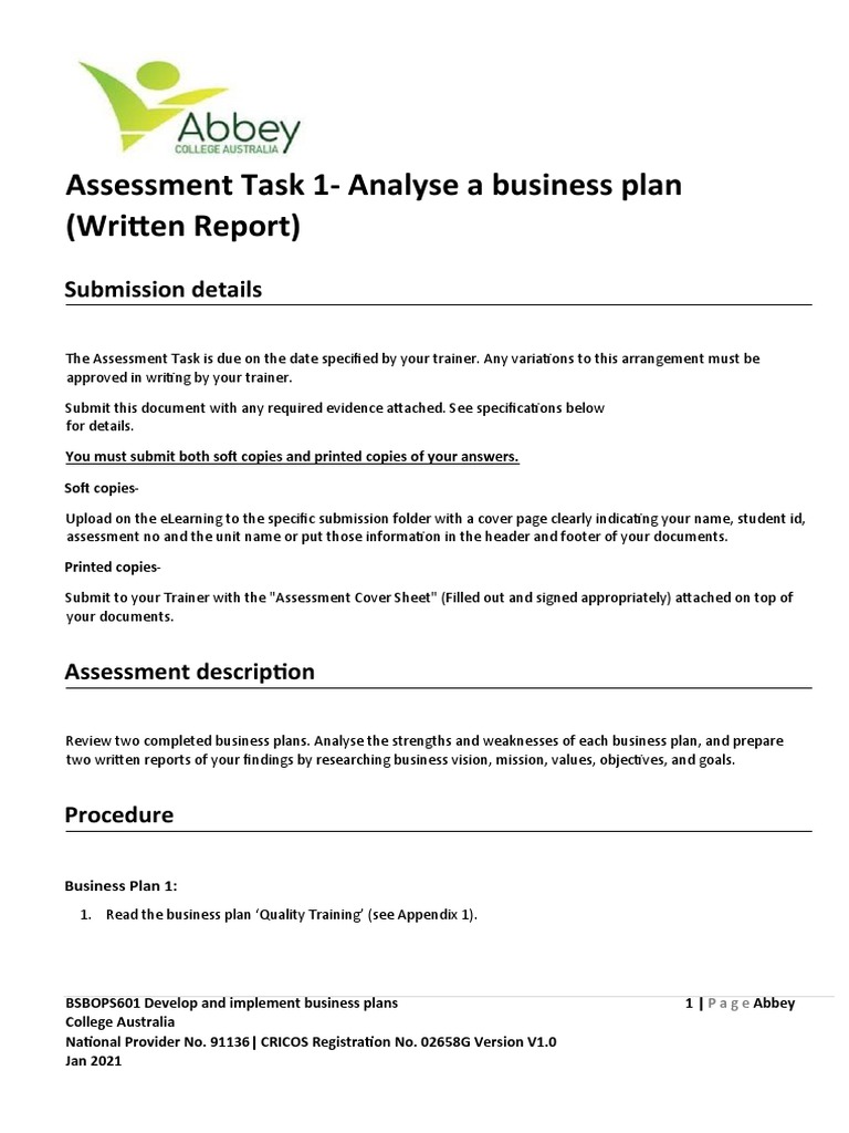 BSBOPS601 Assessment 1 | PDF | Investing | Coffee