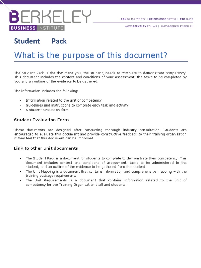 BSBMKG555 Student Assessment Information Pack | Download Free PDF ...